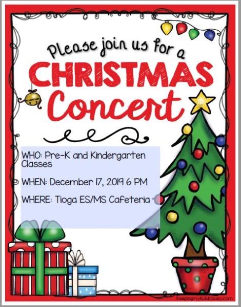 Tioga ISD - Pre-K and Kindergarten Christmas Concert