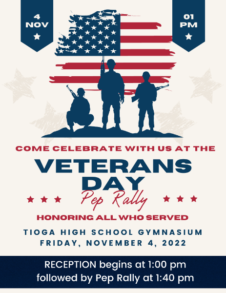 Tioga ISD - Veterans' Reception and Pep Rally