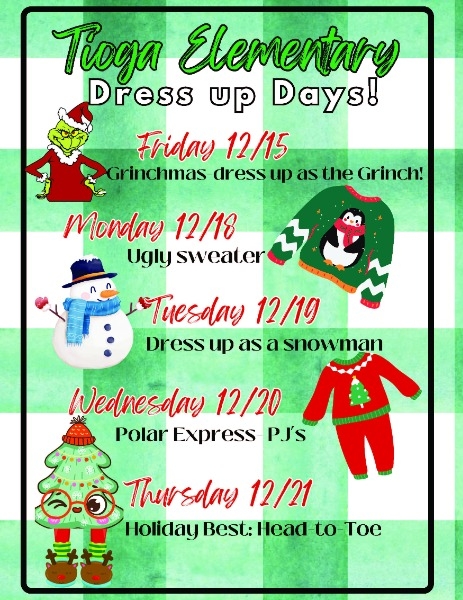 Tioga ISD - Elementary Dress Up Days